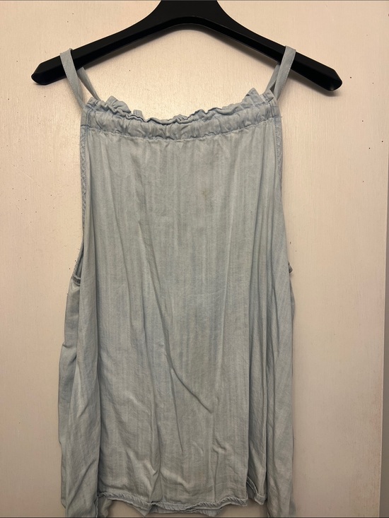 Time and Tru | Tops | Time And Tru Light Blue Ruffletrim Camisole ...